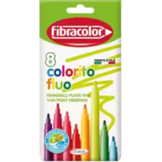 Μαρκαδόροι Fibracolor Colorito Fluo 8 Τεμάχια | Public