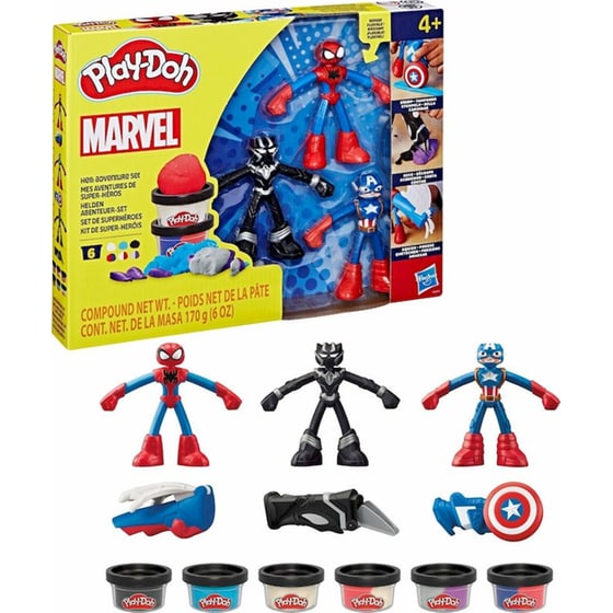 Hasbro Play-Doh Marvel Hero Adventure Set Spiderman/ Black Panther ...
