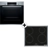 BOSCH PIE645BB5E & HRA574BS0 71 Lt Inox Eντοιχιζόμενο Σετ Φούρνος και ...