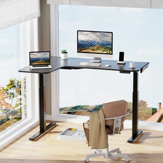 Γραφείο Gaming Eureka Ergonomic από Carbon Fiber 154.9x110.9cm - Μαύρο ...