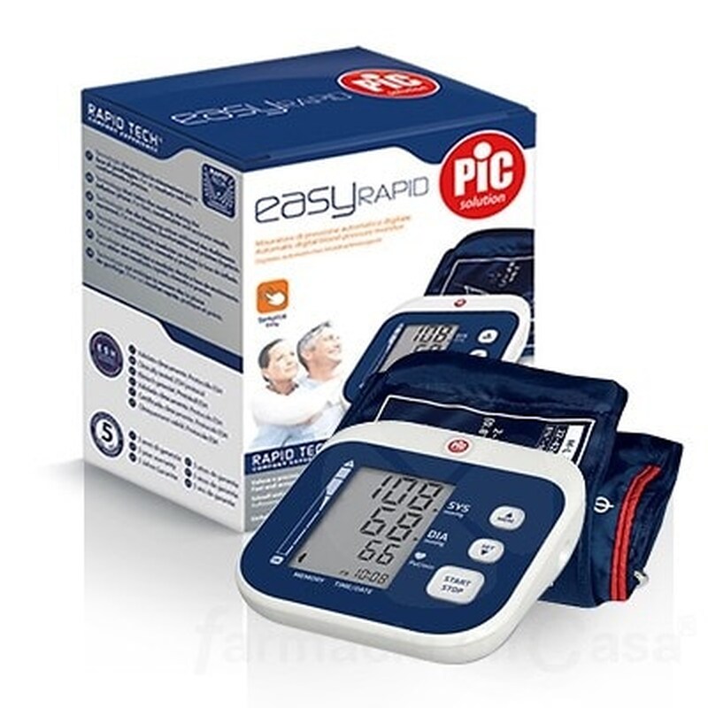 Ψηφιακό Πιεσόμετρο Μπράτσου PIC SOLUTION EASY RAPID με ανίχνευση Αρρυθμίας | Pub | Snif.gr