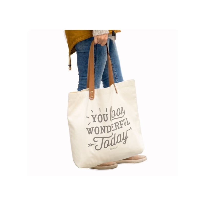 Τσάντα Tote Υφασμάτινη Mr.Wonderful You Look Wonderful Today Εκρού | Public