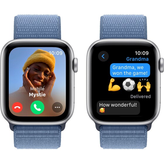 Apple Watch SE Silver Aluminium GPS 44mm - Winter Blue Sports Loop ...