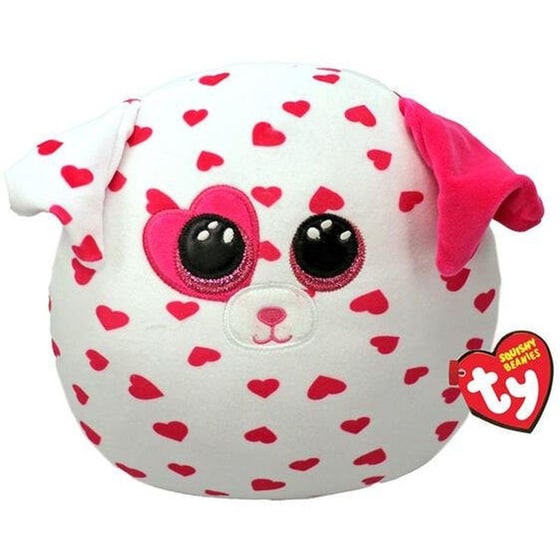 Λούτρινο TY Squishy Beanies Beau Σκυλάκι Με Καρδούλες (38cm) 1607-39368 ...