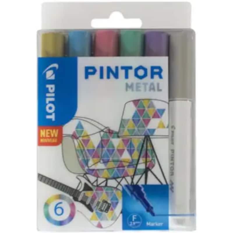 Μαρκαδόροι Pilot Paint Pintor Metal 6 Τεμάχια | Public