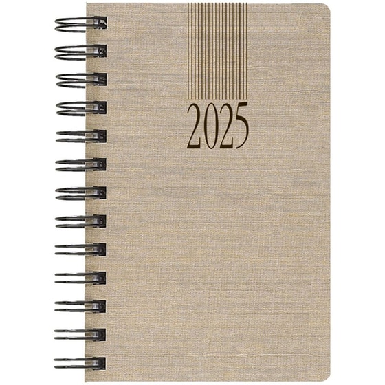 Ημερολόγιο Ημερήσιο 2025 Θεοφύλακτος 12M 14.5x20.5 cm Indiana Μπεζ | Public