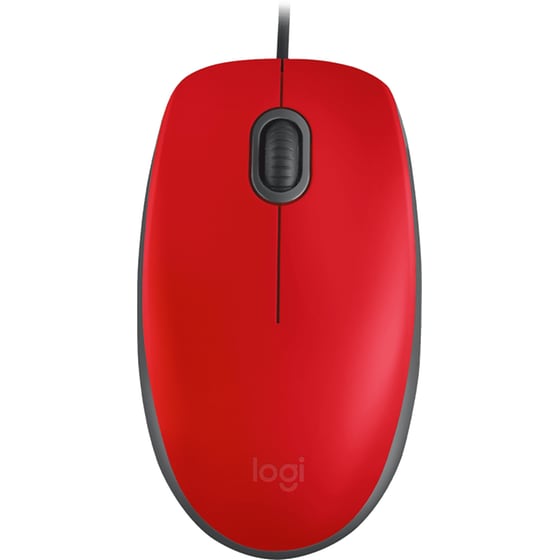 Logitech M110 Silent Ενσύρματο Ποντίκι - Κόκκινο | Public