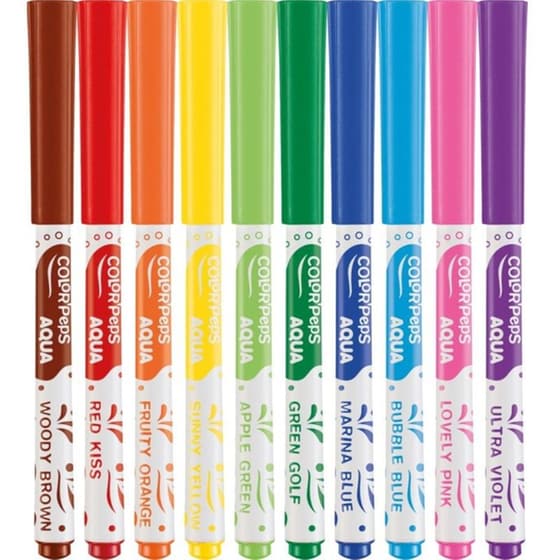 Μαρκαδόροι Maped Color'Peps Aqua Brush 2.8 mm (10 Τεμάχια) | Public