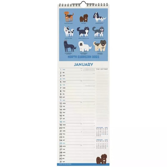 Ημερολόγιο Τοίχου Legami 2026 Dogs Of The World 16x49cm | Public