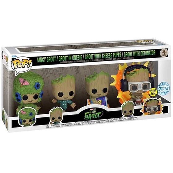 Funko Pop! Marvel - I Am Groot - Fancy Groot, Groot In Onesie, Groot ...