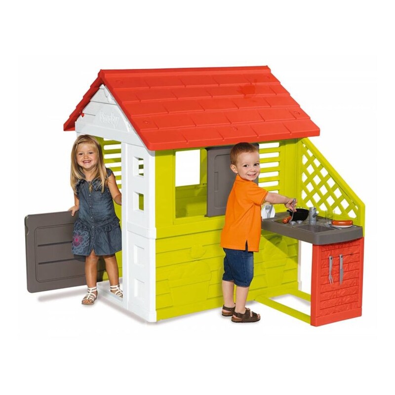 Παιδικό Σπιτάκι Κήπου Smoby Nature Playhouse με Κουζίνα - 810713 | Public