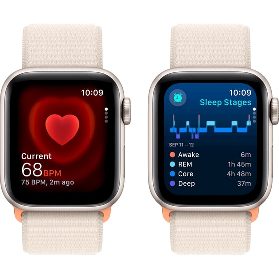 Apple Watch SE Starlight Aluminium GPS 40mm - Starlight Sports Loop ...