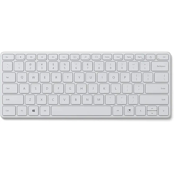 Microsoft Designer Compact Ασύρματο Bluetooth Πληκτρολόγιο Λευκό (US ...