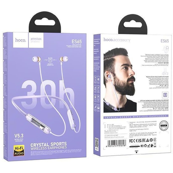 Ακουστικά Bluetooth Hoco Es65 - Μωβ | Public