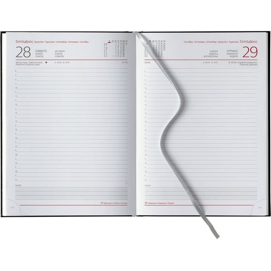 Ημερολόγιο Ημερήσιο 2025 Θεοφύλακτος 12M 17x24 cm Sidney Classic Μαύρο ...