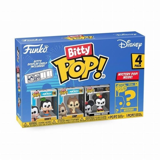 Funko Bitty Pop! - Disney - Goofy, Chip, Minnie Mouse And Chase Mystery ...