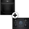 NEFF B24CR71G0 & T27CS59S0 71 Lt Μαύρο Εντοιχιζόμενος Σετ Φούρνος και ...