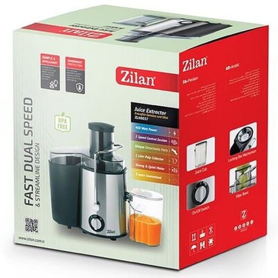 Ηλεκτρικός Αποχυμωτής Από Ανοξείδωτο Ατσάλι 400w Zilan Zln8037 | Public