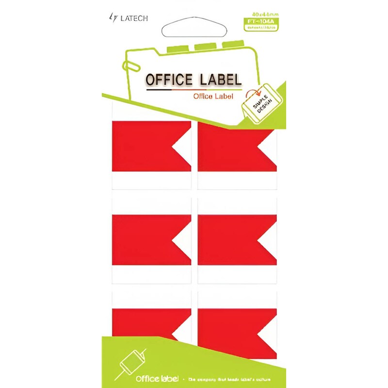 Αυτοκόλλητοι Σελιδοδείκτες Office Label Κόκκινο (4 Φύλλων - 1 Τεμάχιο ...