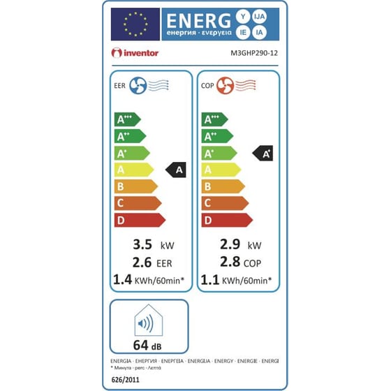 INVENTOR M3GHP290-12BS 12.000 BTU Ψύξης/Θέρμανσης Φορητό Κλιματιστικό ...