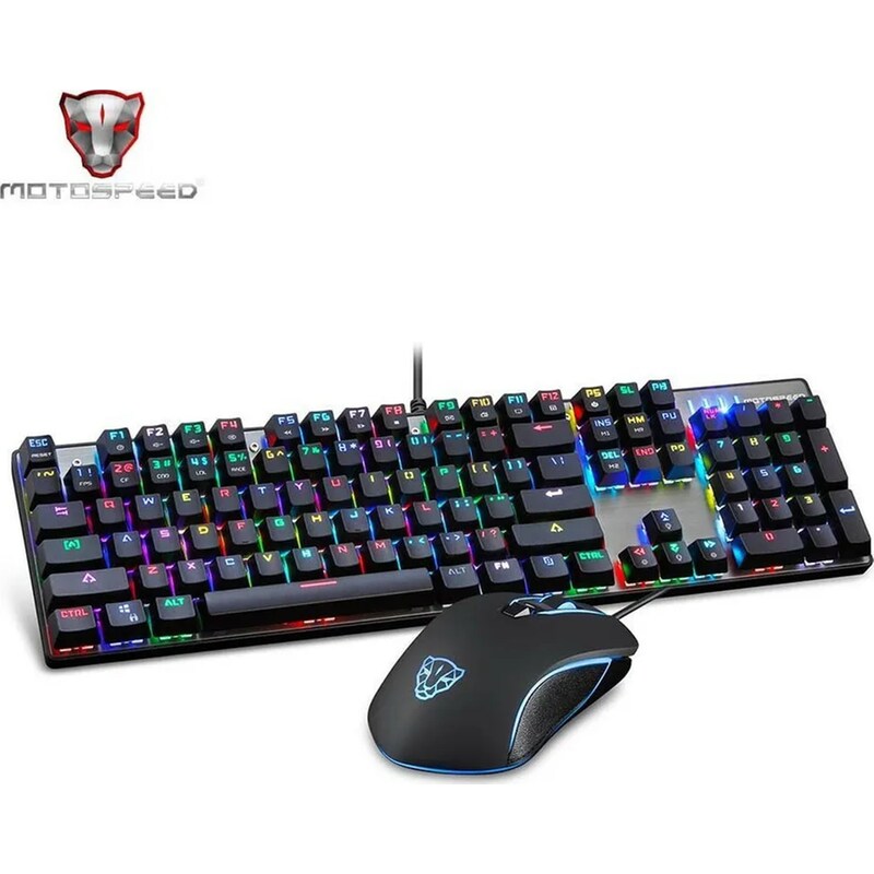 Motospeed Ck888 Σετ Μηχανικο Gaming Πληκτρολογιο Me Led (outemu Blue ...
