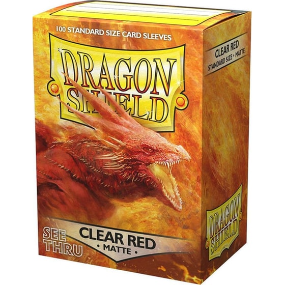 Red Matte Dragon Shield Card Sleeves Clear 100 τμχ | Public