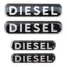 Diesel Αυτοκολλητα 7,7 Χ 1,8 Cm / 6 X 1,4 Cm Μαυρο/χρωμιο Με Επικαλυψη ...