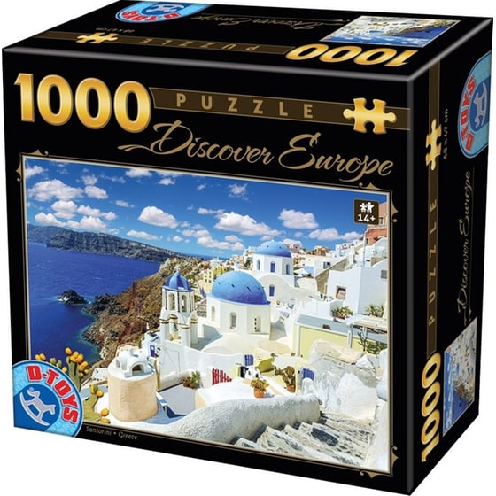 Παζλ D-toys Discover Europe Σαντορίνη (1000 Κομμάτια) | Public