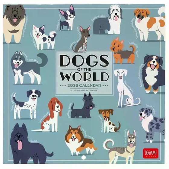 Ημερολόγιο Τοίχου Legami 2026 Dogs Of The World 18X18 | Public