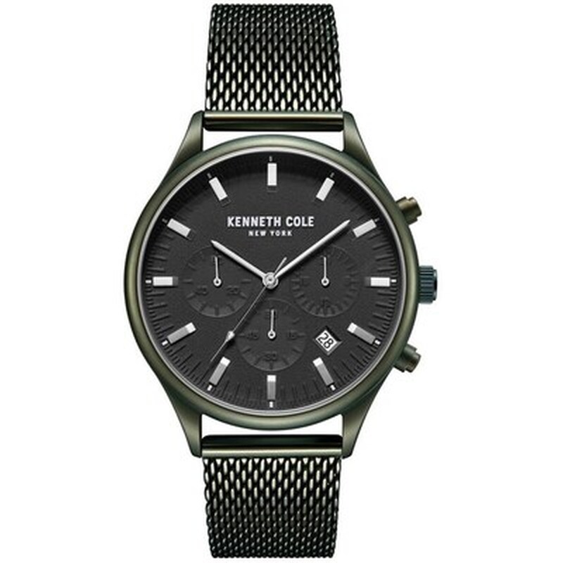 Kenneth Cole Gents Chronograph Green Stainless Steel Bracelet | Public